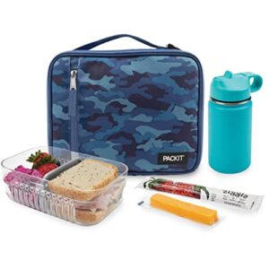 PackIt Freezable Classic Lunch Box, Blue Camo