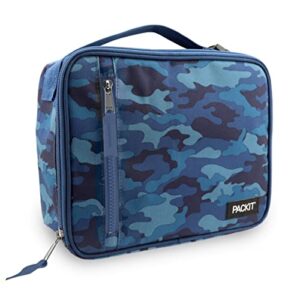 PackIt Freezable Classic Lunch Box, Blue Camo