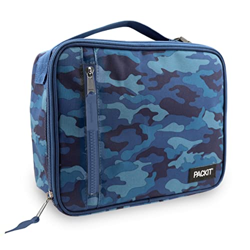 PackIt Freezable Classic Lunch Box, Blue Camo