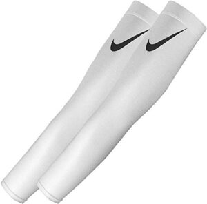 nike pro dri-fit 3.0 arm sleeves, white (adult s/m)