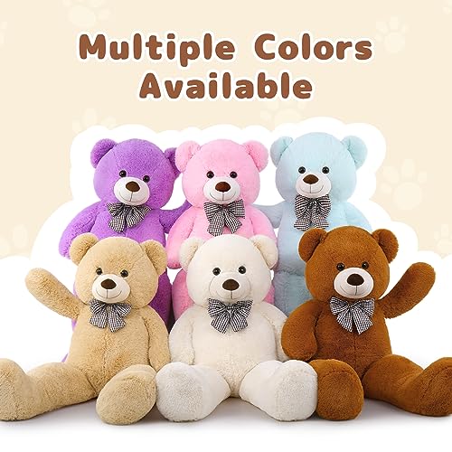 MaoGoLan Giant Teddy Bear Big 4 Feet Stuffed Animal Stuffed Bear Baby Shower Life Size Large Teddy for Girlfriend Boyfriend Wife Children