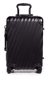 tumi 19 degree aluminum international carry on suitcase, matte black, one size