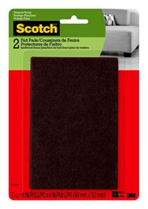 scotch sp820-na felt furniture pads, 4 in x 6 in, brown, 2 count