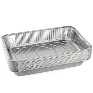 juvale 15 pack aluminum foil pans 21 x 13, full size trays for steam table, food, grills, baking, bbq