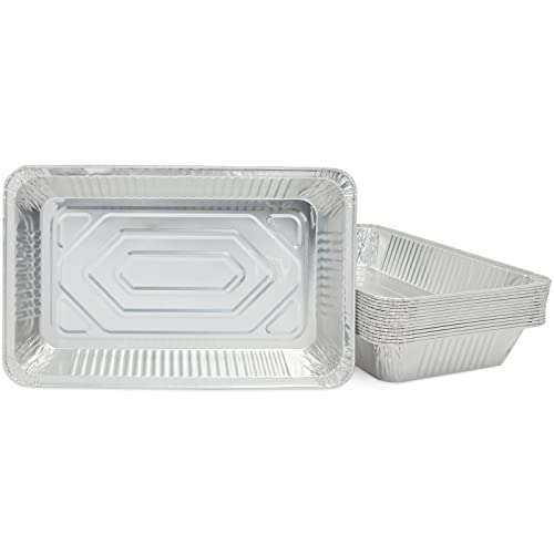 Juvale 15 Pack Aluminum Foil Pans 21 x 13, Full Size Trays for Steam Table, Food, Grills, Baking, BBQ