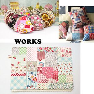 flic-flac 200pcs 4 x 4 inches (10cmx10cm) Cotton Craft Fabric Bundle Squares Patchwork Lint DIY Sewing Scrapbooking Quilting Dot Pattern Artcraft