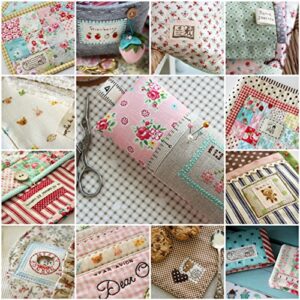 flic-flac 200pcs 4 x 4 inches (10cmx10cm) Cotton Craft Fabric Bundle Squares Patchwork Lint DIY Sewing Scrapbooking Quilting Dot Pattern Artcraft