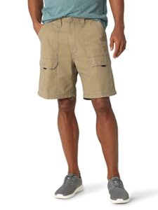 wrangler authentics men's canvas utility hiker short, nutmeg, 34