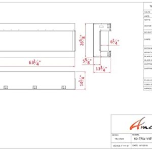 Amantii 60-TRU-View-XL Electric Fireplace