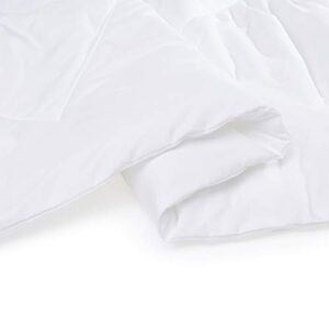 Amazon Basics Reversible, Lightweight Microfiber Comforter Blanket, Full/Queen, White