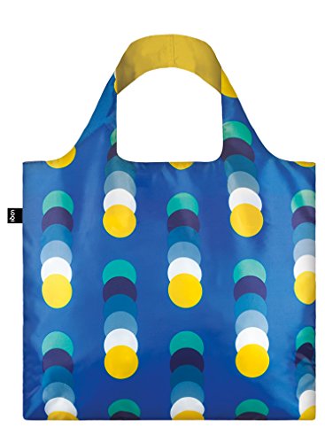 LOQI Geometric 2 Circles Reusable Shopping Bag, Multicolor