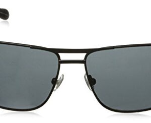 Fossil Men's FOS3060s Rectangular Sunglasses, Matte Black/Gray, 63 mm