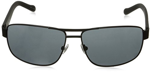 Fossil Men's FOS3060s Rectangular Sunglasses, Matte Black/Gray, 63 mm