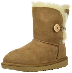 ugg unisex child bailey button ii boot, chestnut, 13 little kid us