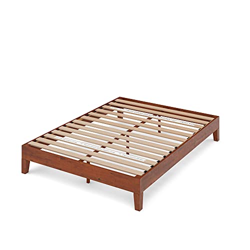 ZINUS Wen Deluxe Wood Platform Bed Frame / Solid Foundation / Wooden Slat Support / No Box Spring Needed / Easy Assembly, Queen