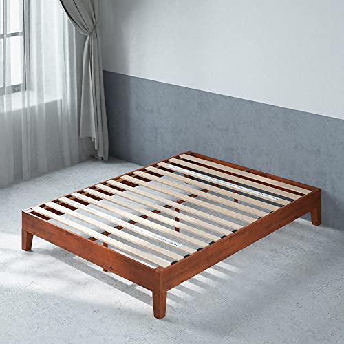 ZINUS Wen Deluxe Wood Platform Bed Frame / Solid Foundation / Wooden Slat Support / No Box Spring Needed / Easy Assembly, Queen