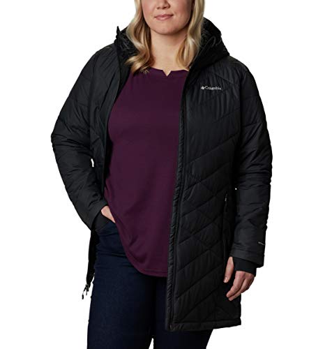 Columbia Women's Heavenly Long Hooded Jacket, Black, Small