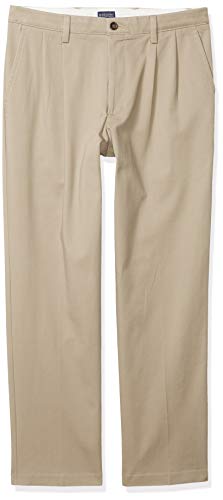 Dockers Men's Classic Fit Easy Khaki Pants-Pleated (Standard and Big & Tall), Timberwolf, 38W x 32L