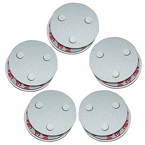 Meiprosafe Magnetic Smoke Detector Installation Tool,Quick and Easy Fastening Ceiling Mounted Kit for Smoke Alarm,No Need Drill 10 Seconds Install Smoke Sensors (5pcs)