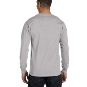 Hanes Men's Essentials Long Sleeve T-shirt Value Pack (2-pack), Light Steel,Medium