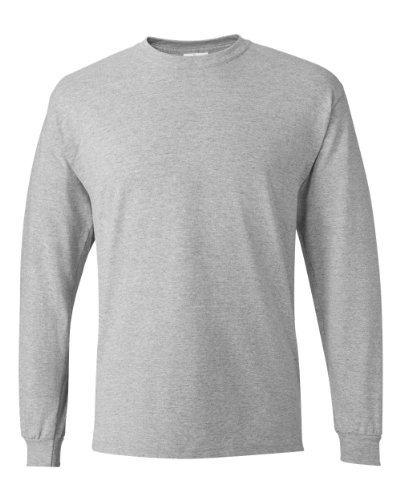 Hanes Men's Essentials Long Sleeve T-shirt Value Pack (2-pack), Light Steel,Medium