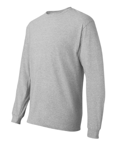 Hanes Men's Essentials Long Sleeve T-shirt Value Pack (2-pack), Light Steel,Medium