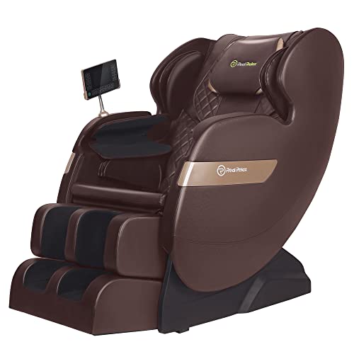 Real Relax 2023 Massage Chair of Dual-core S Track, Full Body Massage Recliner of Zero Gravity with APP Control, Brown