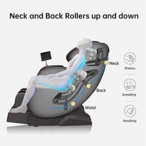 Real Relax 2023 Massage Chair of Dual-core S Track, Full Body Massage Recliner of Zero Gravity with APP Control, Brown