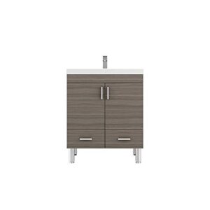 alya bath ripley bathroom vanity, 30", gray