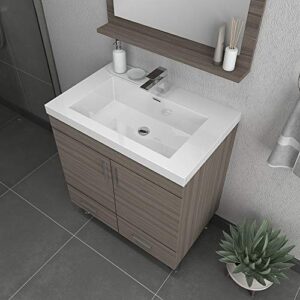 Alya Bath Ripley Bathroom Vanity, 30", Gray