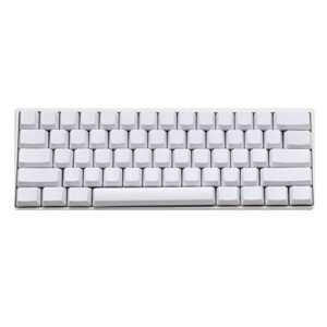 ymdk blank thick pbt oem profile 61 ansi keycaps for mx switches mechanical keyboard (white)(only keycap)