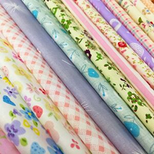 flic-flac Quilting Fabric Squares 100% Cotton Precut Quilt Sewing Floral Fabrics for Craft DIY (12 x 12 inches, 60pcs)