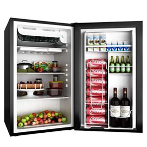 COSTWAY Compact Refrigerator, 3.2 cu ft. Mini Refrigerator Unit Small Single Door Freezer Cooler Fridge for Dorm, Office, Apartment (Black)