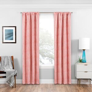 eclipse room darkening naya-rod pocket curtains for bedroom, single panel, 37" x 84", coral