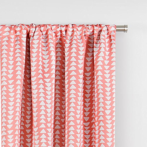 ECLIPSE Room Darkening Naya-Rod Pocket Curtains for Bedroom, Single Panel, 37" x 84", Coral