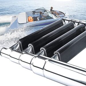 Marinebaby Heavy Duty Boat Telescopic 4 Step Ladder,Stainless Steel Swim Platform Telescoping Ladder,Extendable Step for Boat Yacht