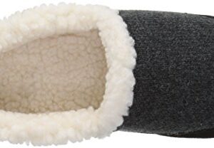 Acorn Moc Slipper – Cozy, Comfortable Moccasins for Women – House Shoes with Memory Foam Cloud Cushioning and Indoor / Outdoor Sole, Dark Charcoal Heather Ragg Wool, 8-9