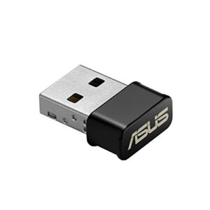 asus usb-ac53 ac1200 nano usb dual-band wireless adapter, mu-mimo, compatible for windows xp/vista/7/8/1/10, black