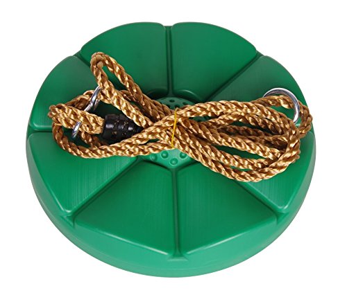 Disk Seat Swing Daisy Disc Monkey Swing Rope Tree Swing by Summersdream (Green)