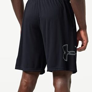 Under Armour Men's Tech Graphic Shorts , Black (001)/Graphite , Large