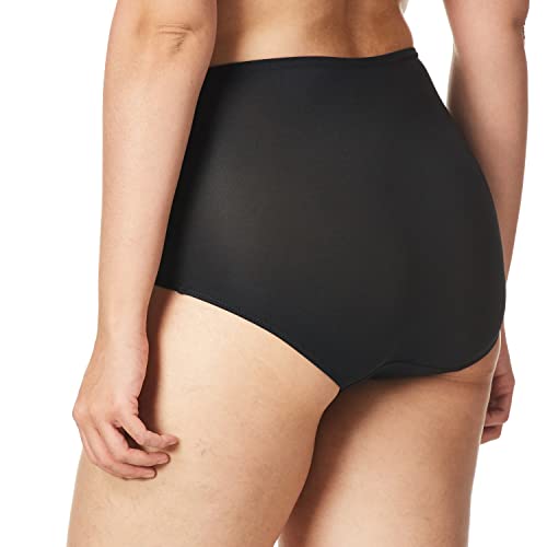 Warner's womens No Pinching No Problems Dig-free Comfort Waist With Lace Microfiber Rs7401p Briefs, Rich Black, Large US