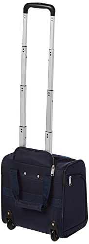 Amazon Basics Underseat Carry-On Rolling Travel Luggage Bag, 14 Inches, Navy Blue