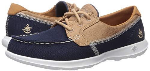 Skechers Women's Go Walk Lite-15430 Boat Shoe,navy,10 M US