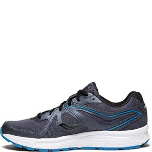 saucony men's cohesion 11 running shoe, grey/blue, 13 medium us