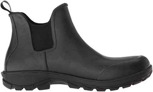 Bogs Men's Sauvie Slip On Low Height Chukka Waterproof Rain Boot, Black, 12