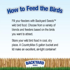 Backyard Seeds Woodpecker Shelled Peanuts Mixed Bird Seed with Sunflower Chips, Pumpkins, Raisins (5 Pounds)