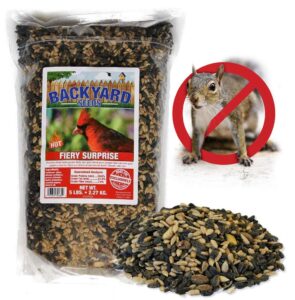 backyard seeds fiery surprise hot pepper flavored bird seed blend 5 pounds