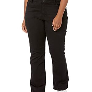 Riders by Lee Indigo womens Plus Size Stretch No Gap Waist Bootcut Jeans, Soft Black, 18 US