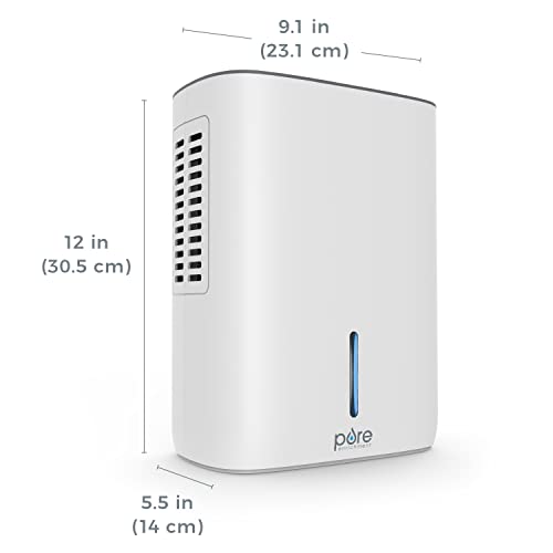 Pure Enrichment PureDry Deluxe Dehumidifier - Mid-Sized 1.5L Water Tank Eliminates 500ml/day in Excess Moisture from Closets, Bathrooms, Basements, Boats, Kitchens and Other Small to Mid-Sized Areas