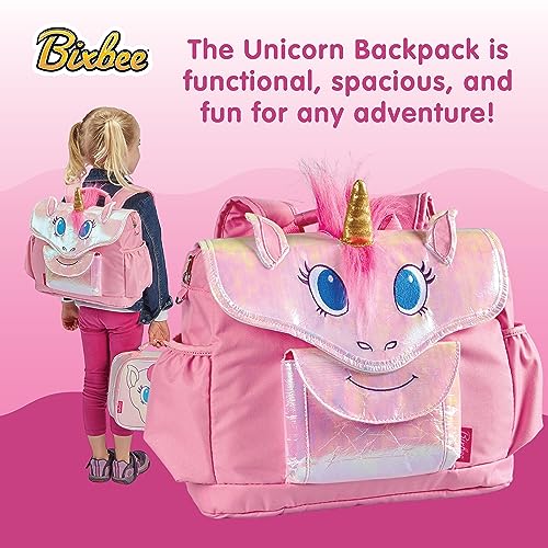 Bixbee Kids Backpack, Unicorn Backpack for Girls & Boys, Water Resistant Backpack with Pockets, Durable Zippers & Easy Carry Design - Perfect Size Children's Bookbag for School and Travel.